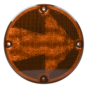 Opti-Luxx 750 Series 7" Round Amber Turn With Arrow (Screw Mount, 2-Wi ...