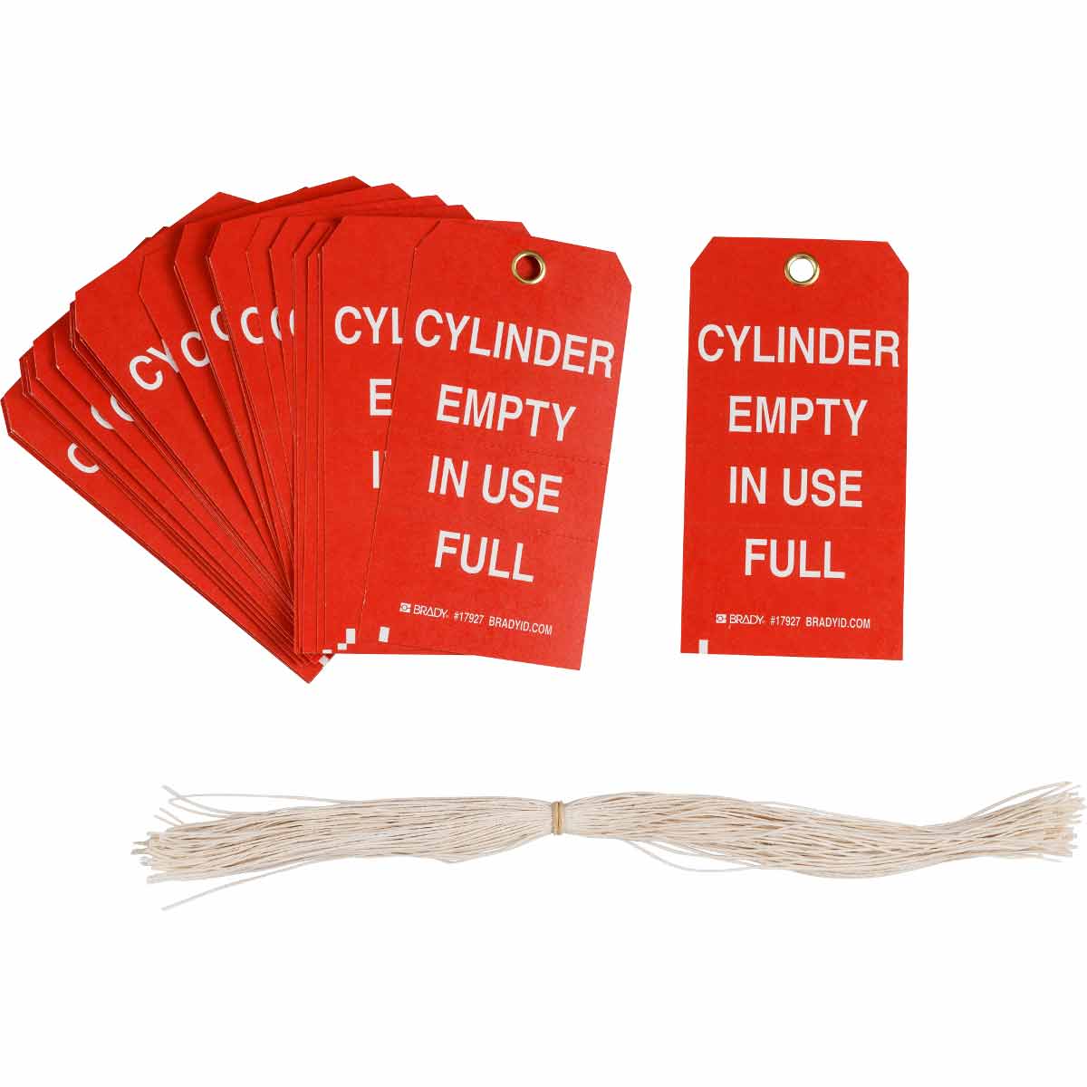 Pack of 100 Cylinder Status Tags - Empty, In Use, Full Safety Labels ...