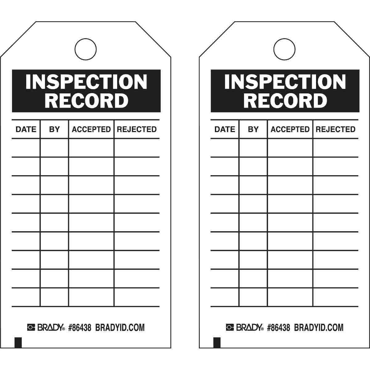 Buy Inspection Record Tags | Quality Safety Solutions Online — Mann Supply