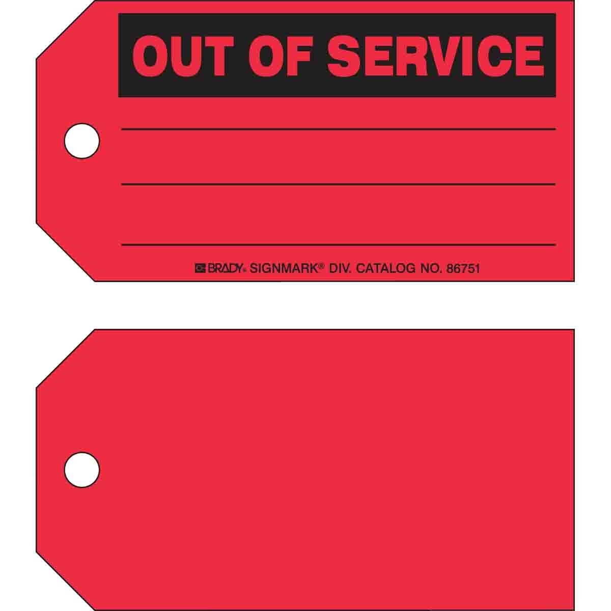 OUT OF SERVICE Production Tag | Essential Safety Tags Online Store ...