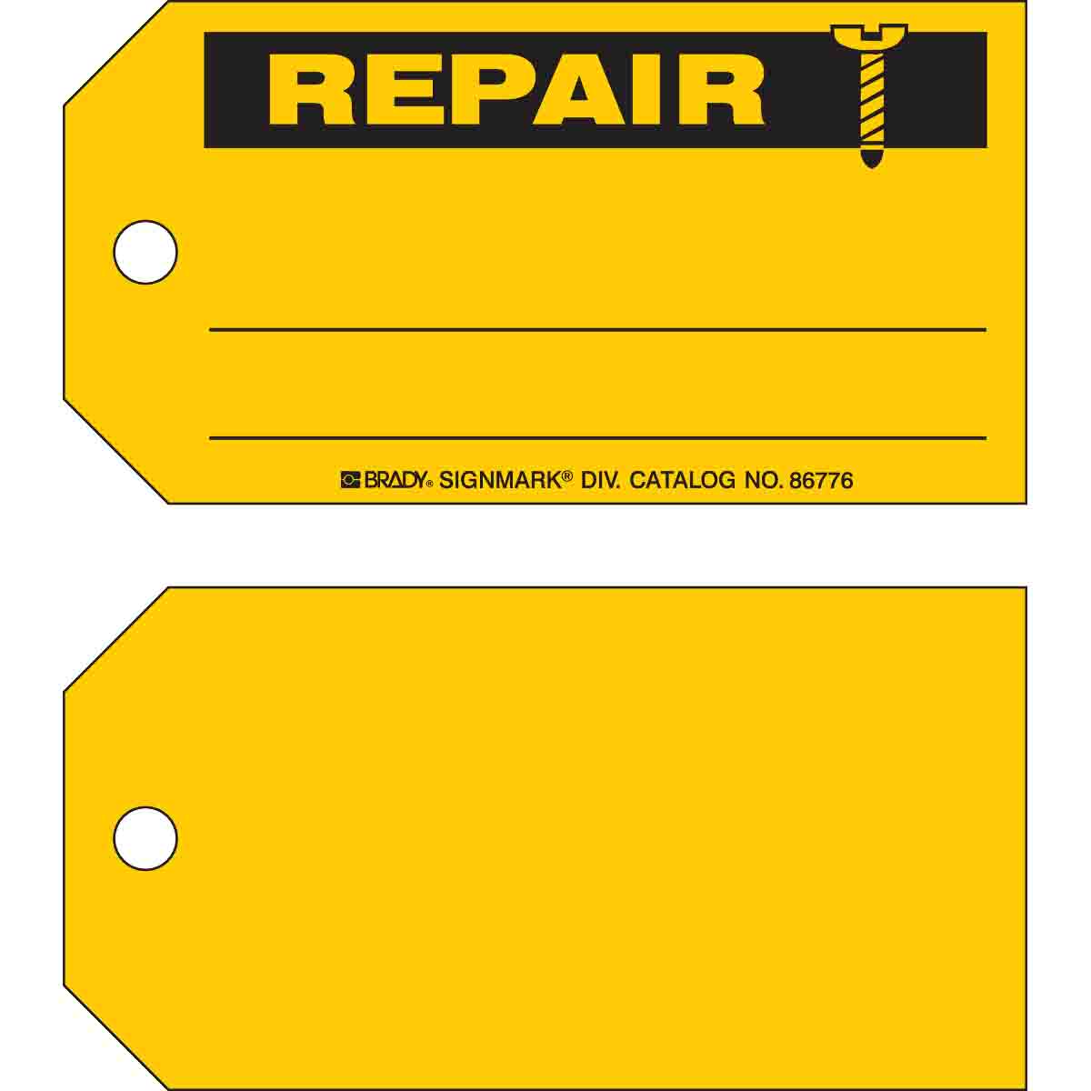 REPAIR Production Tag - Pack of 100 | Durable Safety Tags Online — Mann ...